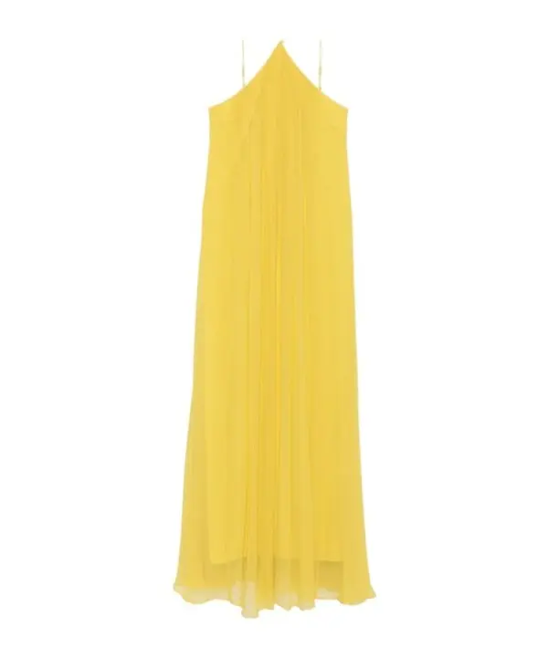 Staud Sleeveless Maxi Slip Dress - Yellow