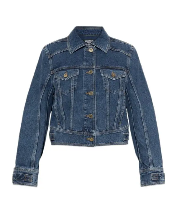 Balmain Collared Long-sleeved Casual Jacket