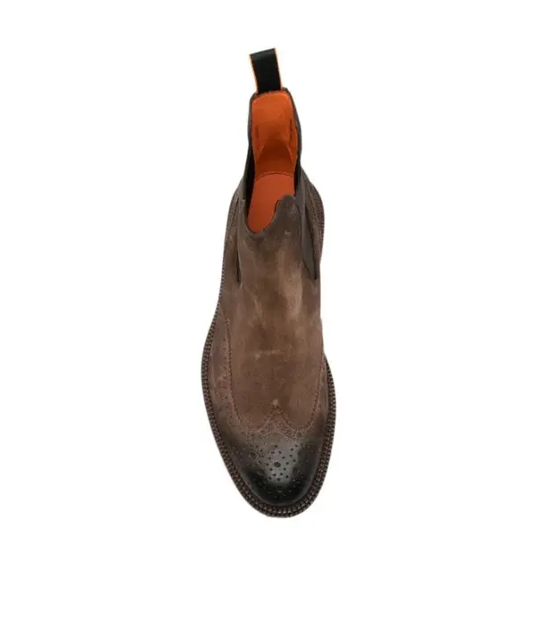 Santoni Round-toe Chelsea Boots