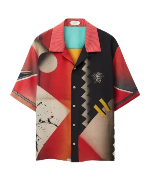 Versace Medusa-head Graphic-print Shirt - Red
