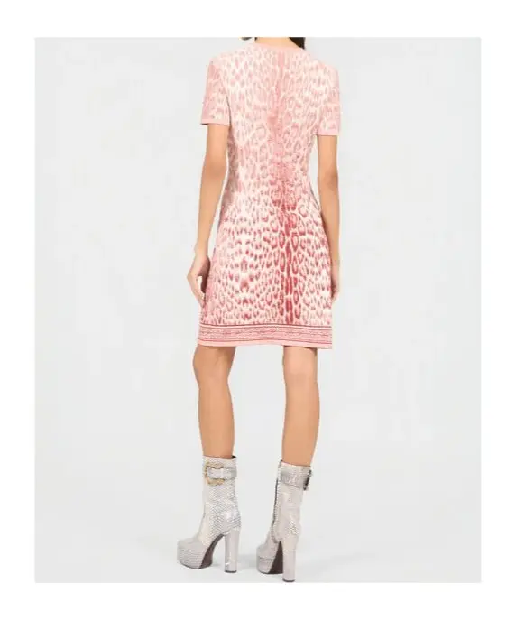 Roberto Cavalli Leopard Print Midi Dress