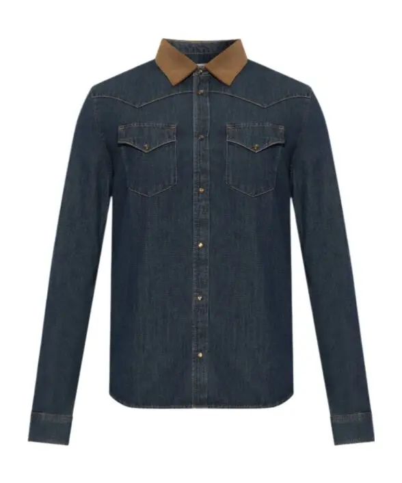 Zadig&Voltaire Voltaire Saby Contrast-collar Shirt - Navy