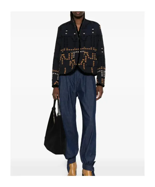 FORTE_FORTE Graphic Long Sleeve Jacket - Black