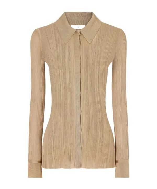 Gabriela Hearst Tamar Ribbed Silk Shirt