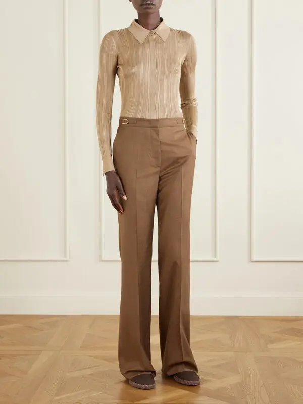 Gabriela Hearst Tamar Ribbed Silk Shirt