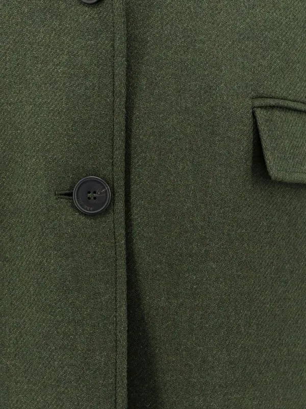 Attico Single-breasted Coat With Detailed Scarf - No