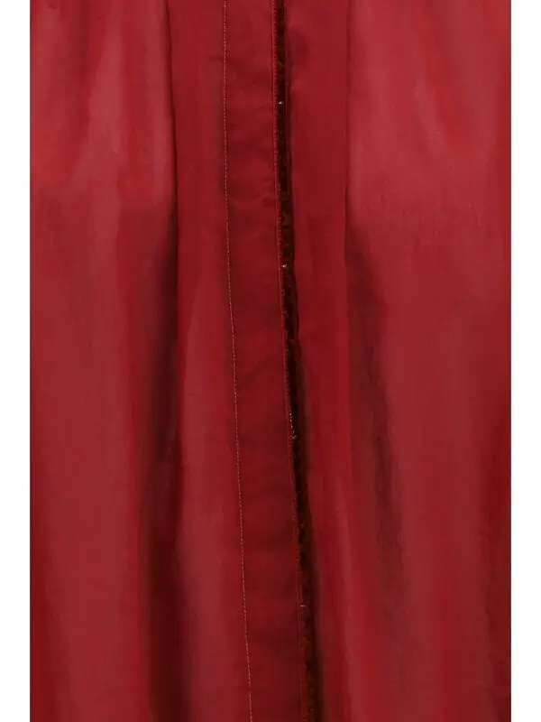 FORTE_FORTE Pleated High Neck Blouse With Long Sleeves