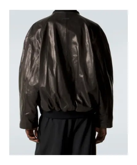 Fear Of God Leather Bomber Jacket
