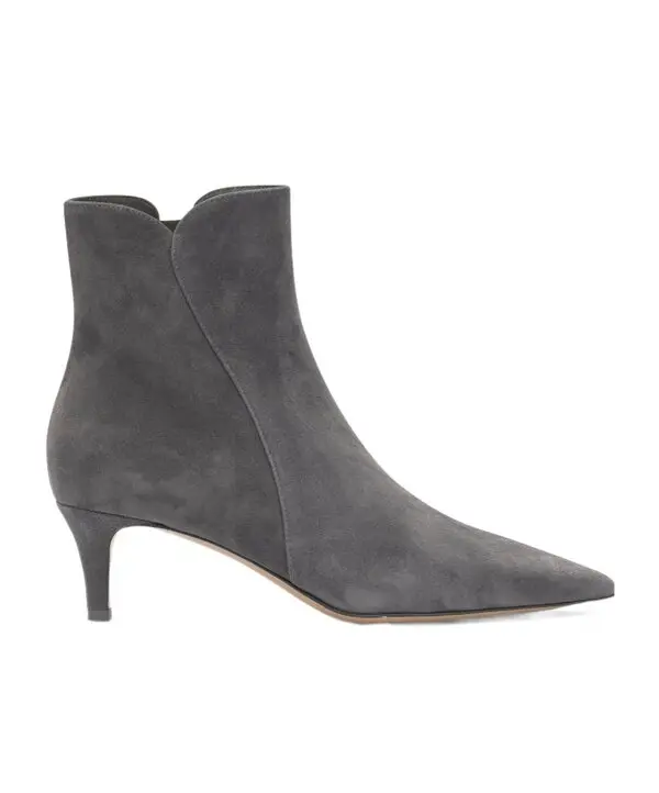 GIANVITO ROSSI Pointed-toe Ankle Boots - Grey