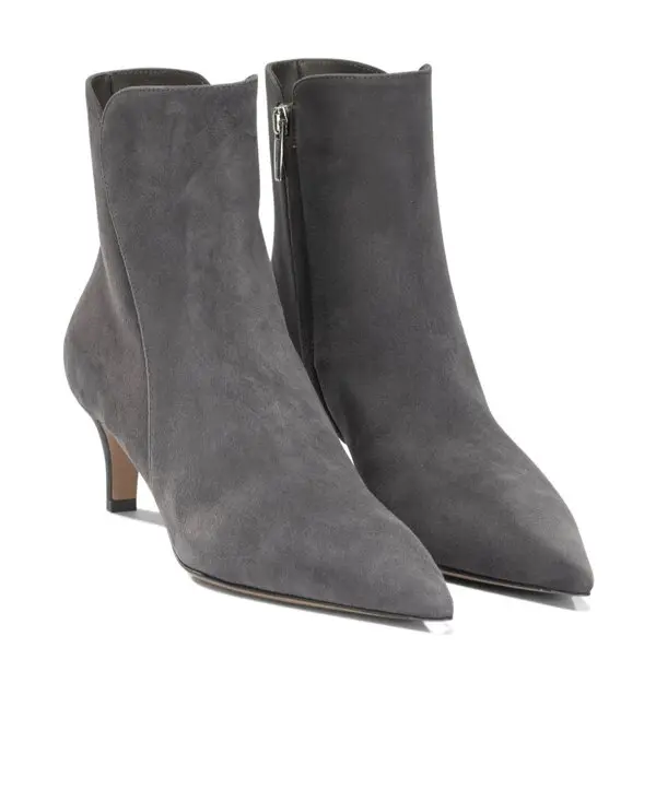GIANVITO ROSSI Pointed-toe Ankle Boots - Grey
