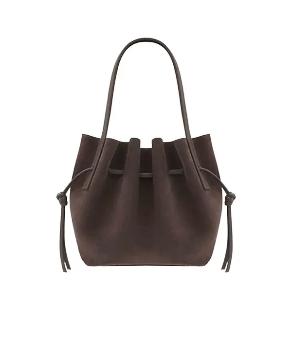 Yuzefi Mini Scallop Bucket Bag - Black