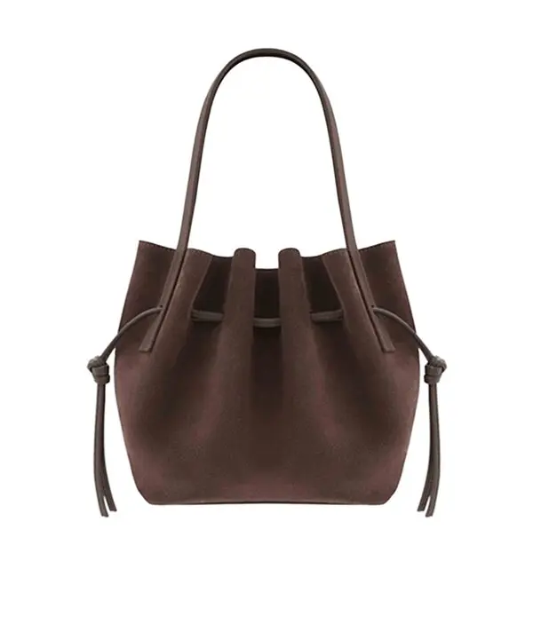 Yuzefi Mini Scallop Bucket Bag - Black