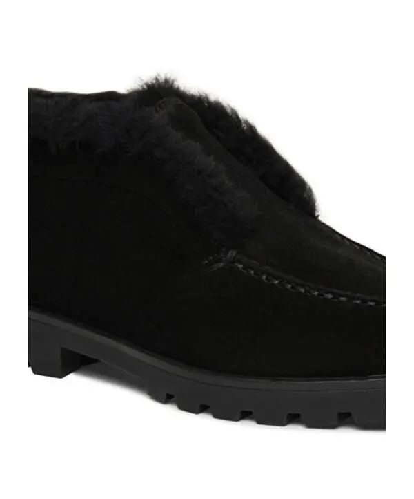 Santoni Suede Desert Boot With Fur