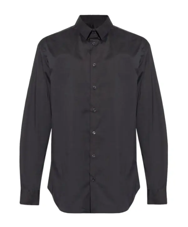 Giorgio Armani Curved Hem Poplin Shirt