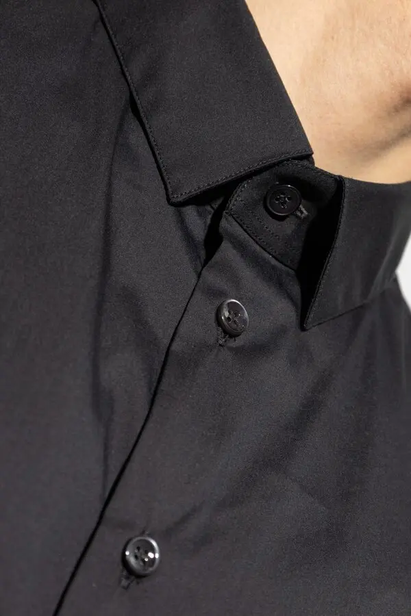 Giorgio Armani Curved Hem Poplin Shirt