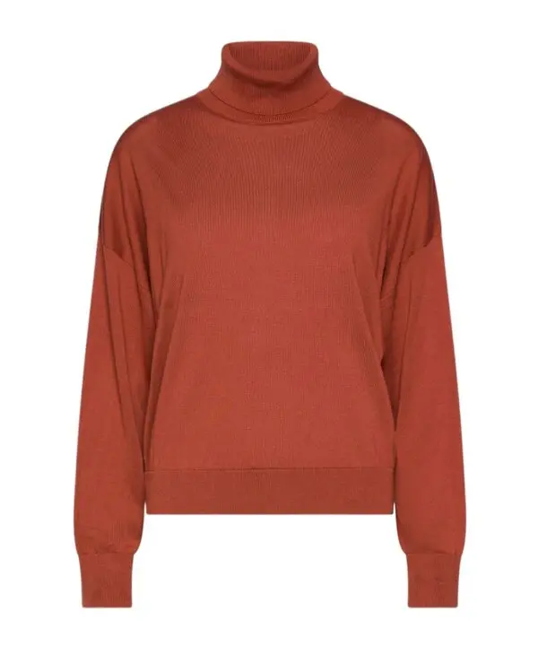 Marella Turtleneck Sweater - Rust-red