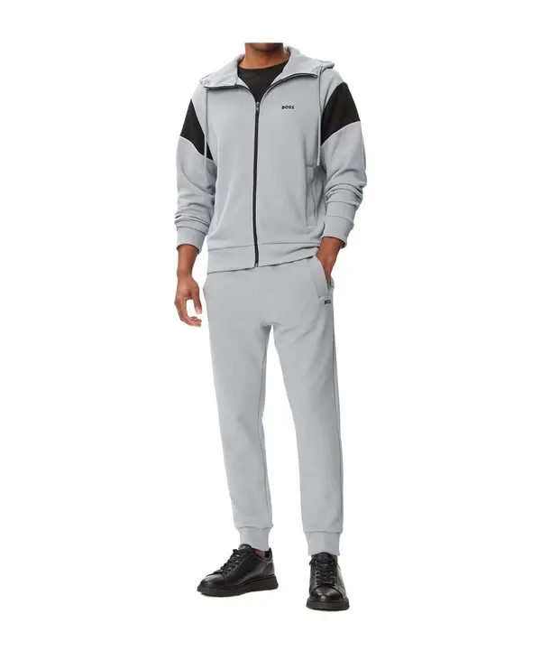 Hugo Boss Two-piece Set With Long-sleeved Zip-up Jacket - Gray