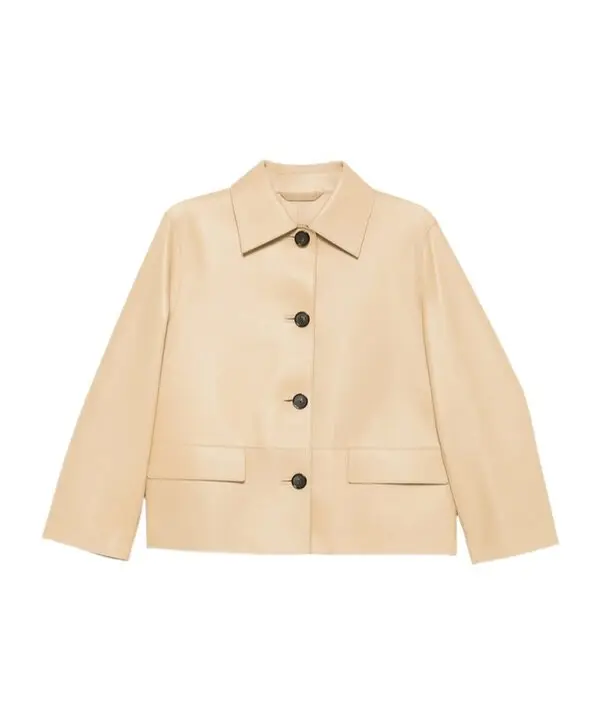 TOTEME Button-up Leather Jacket