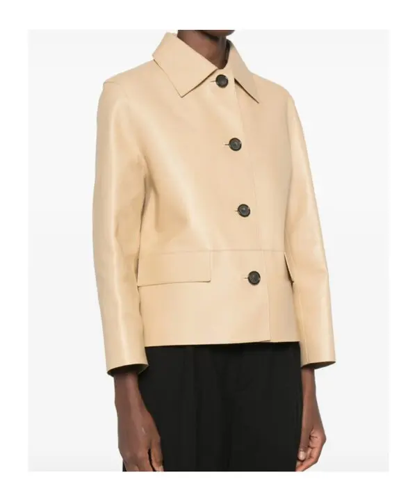 TOTEME Button-up Leather Jacket