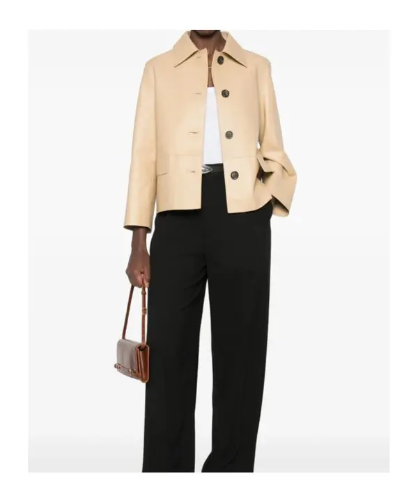 TOTEME Button-up Leather Jacket