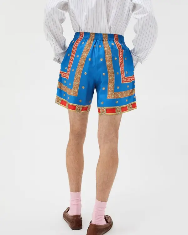 Versace Pattern-printed Twill Shorts