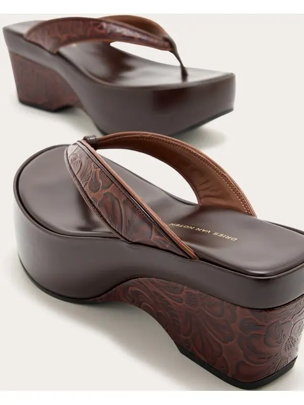 Dries Van Noten Thong Wedge Sandals