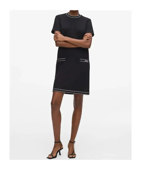 Karl Lagerfeld Logo-embroidered Mini Dress