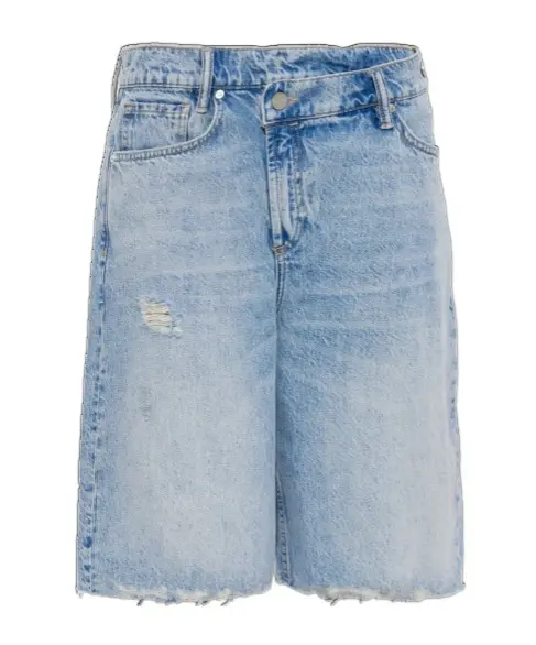 ALLSAINTS Aki Distressed Denim Shorts - Blue