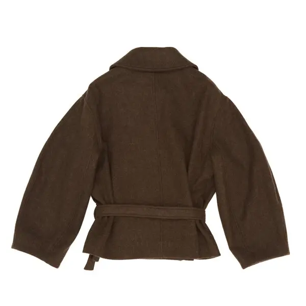 LEMAIRE Short Double-breasted Belted Coat