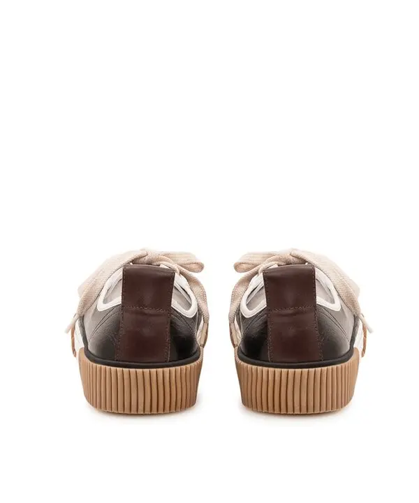 Versace Round Toe Lace-up Sneakers