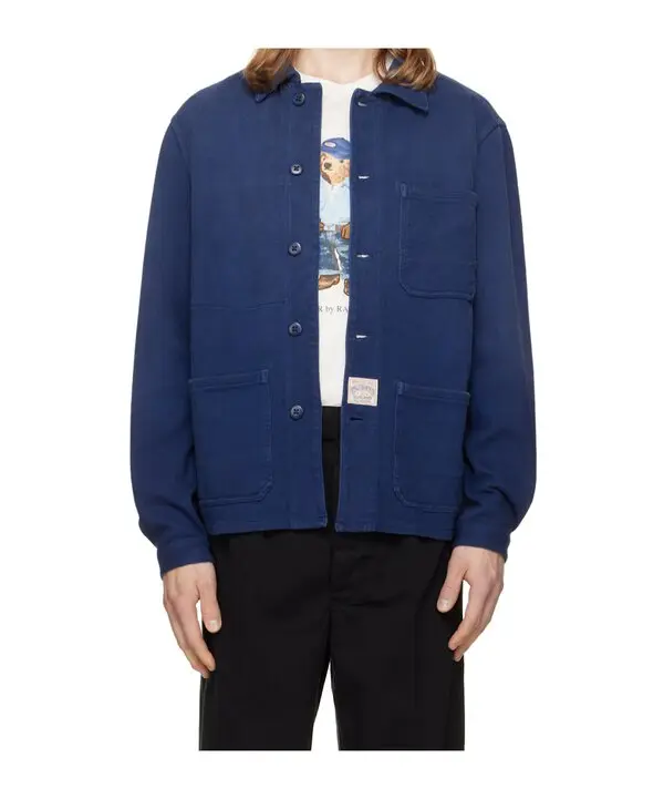 Polo Ralph Lauren Dyed Fabric Button-front Jacket - Blue