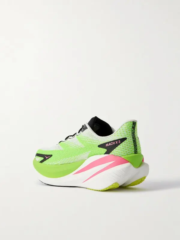 Hoka One One Mach X 3 Rubber-trimmed Mesh Sneakers