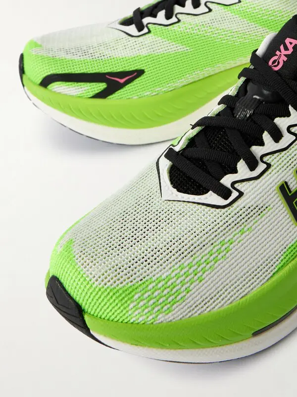 Hoka One One Mach X 3 Rubber-trimmed Mesh Sneakers