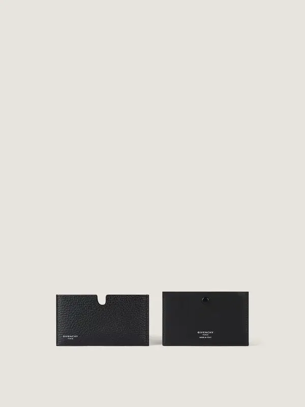 Givenchy Fold Card Holder With Case In Grained Leather