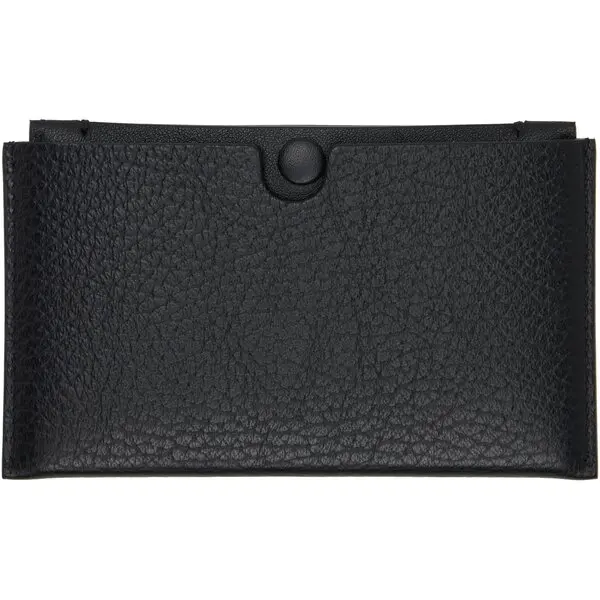 Givenchy Fold Card Holder With Case In Grained Leather