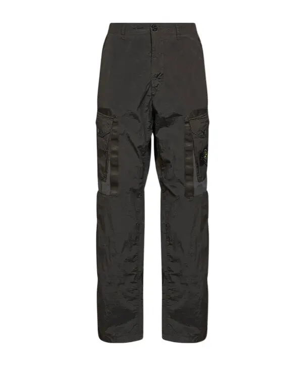 Stone Island Logo Patch Wide Leg Pants
