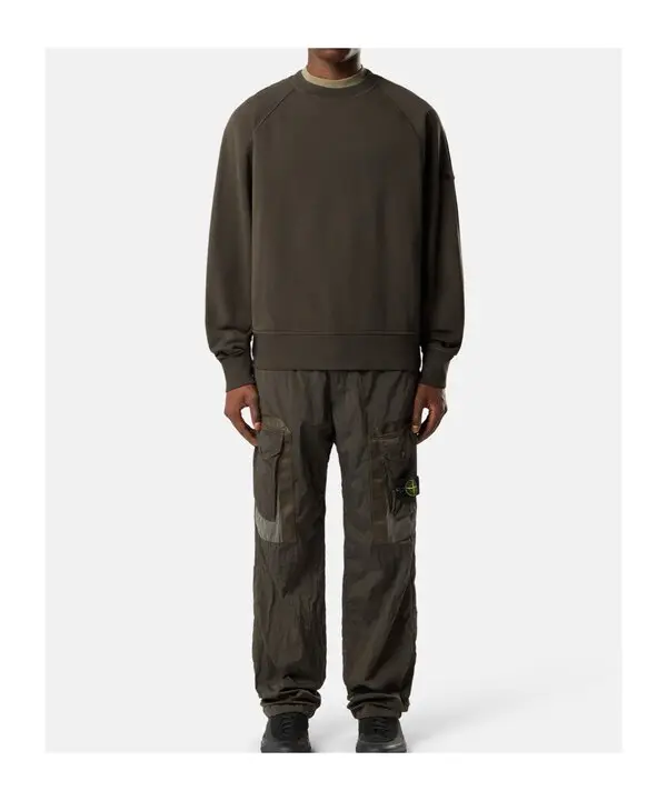 Stone Island Logo Patch Wide Leg Pants