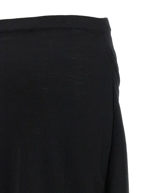 LEMAIRE Draped Button-detail Skirt