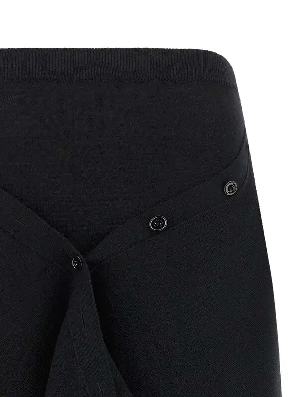 LEMAIRE Draped Button-detail Skirt