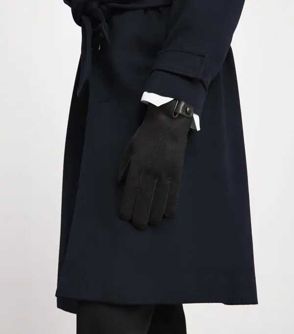 Giorgio Armani Shearling Leather Gloves