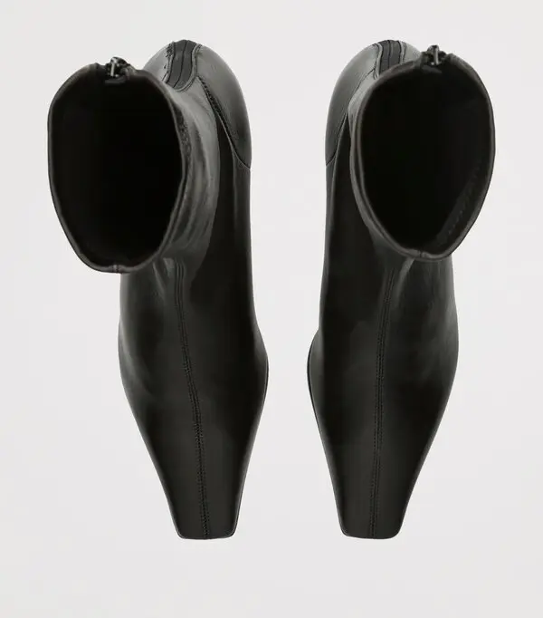 Khaite Arizona Leather Heeled Ankle Boots