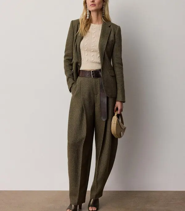 Ralph Lauren Cashmere Cable-knit Cropped Sweater