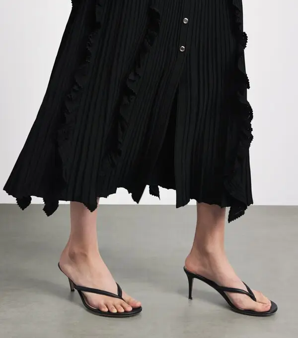 Sandro Knitted Ruffled Maxi Dress