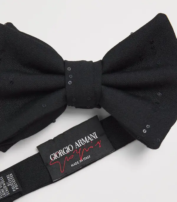Giorgio Armani Large Sequin Pre-tied Bowtie