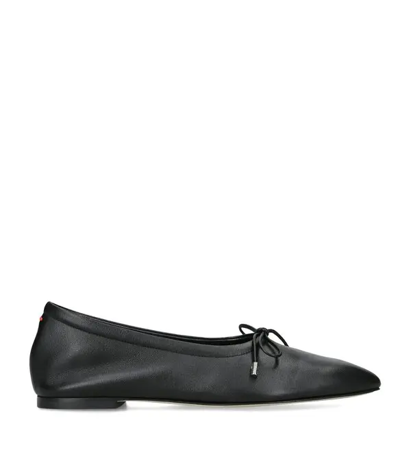 AeydĒ Nomi Leather Ballet Flats - Black
