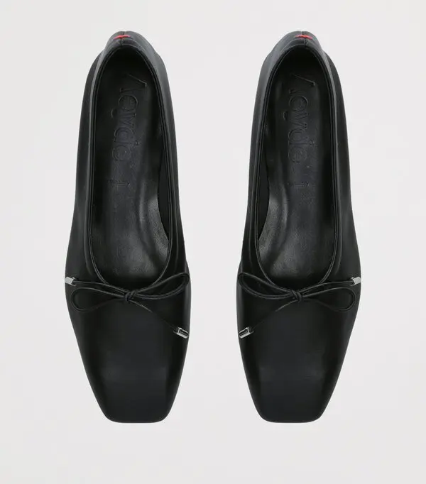 AeydĒ Nomi Leather Ballet Flats - Black