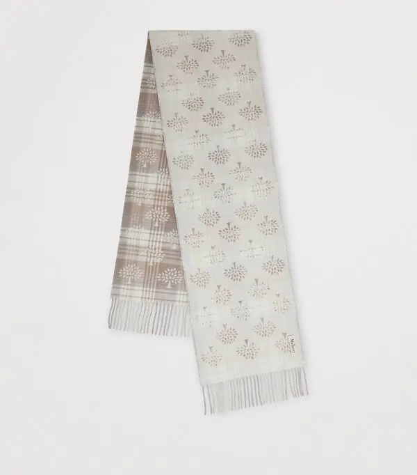 Mulberry Small Merino Check Tree Scarf