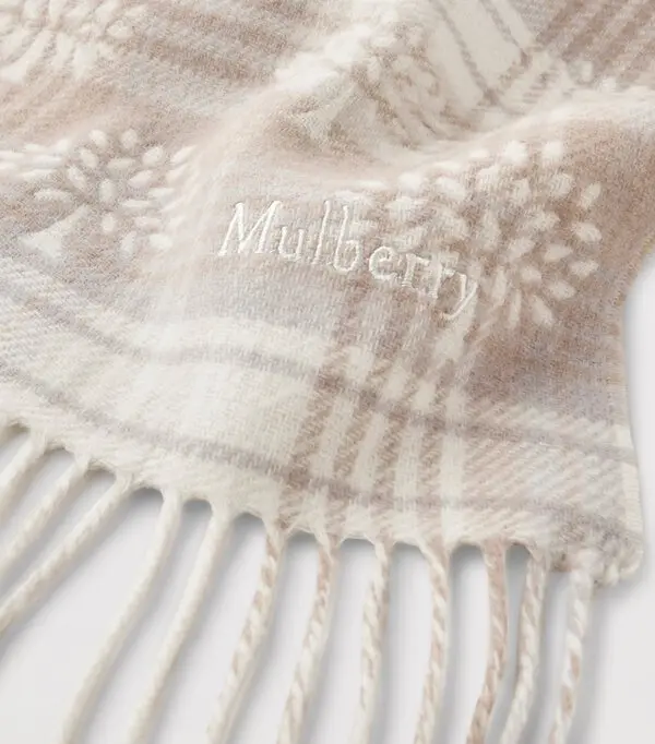 Mulberry Small Merino Check Tree Scarf