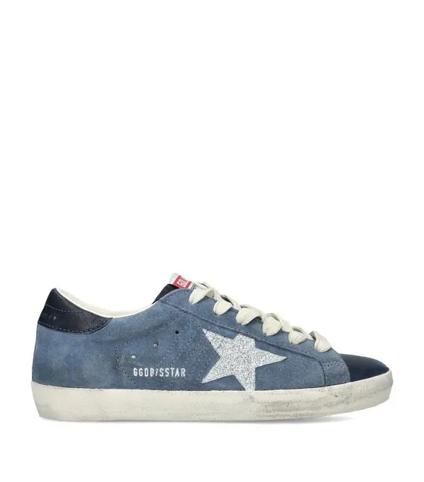 GOLDEN GOOSE Suede Super Star Sneakers - Blue