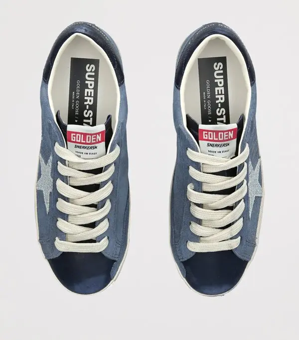 GOLDEN GOOSE Suede Super Star Sneakers - Blue